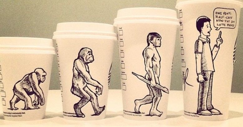 Rapaz transforma copos de café em histórias em quadrinhos | Comendo com ...